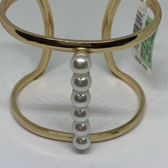 INC International Concepts | Jewelry | Inc Pearl And Gold Cuff Bracelet ...